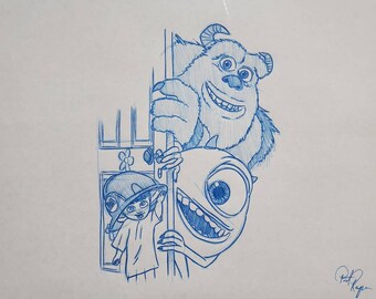 Sully Boo Drawing - Etsy