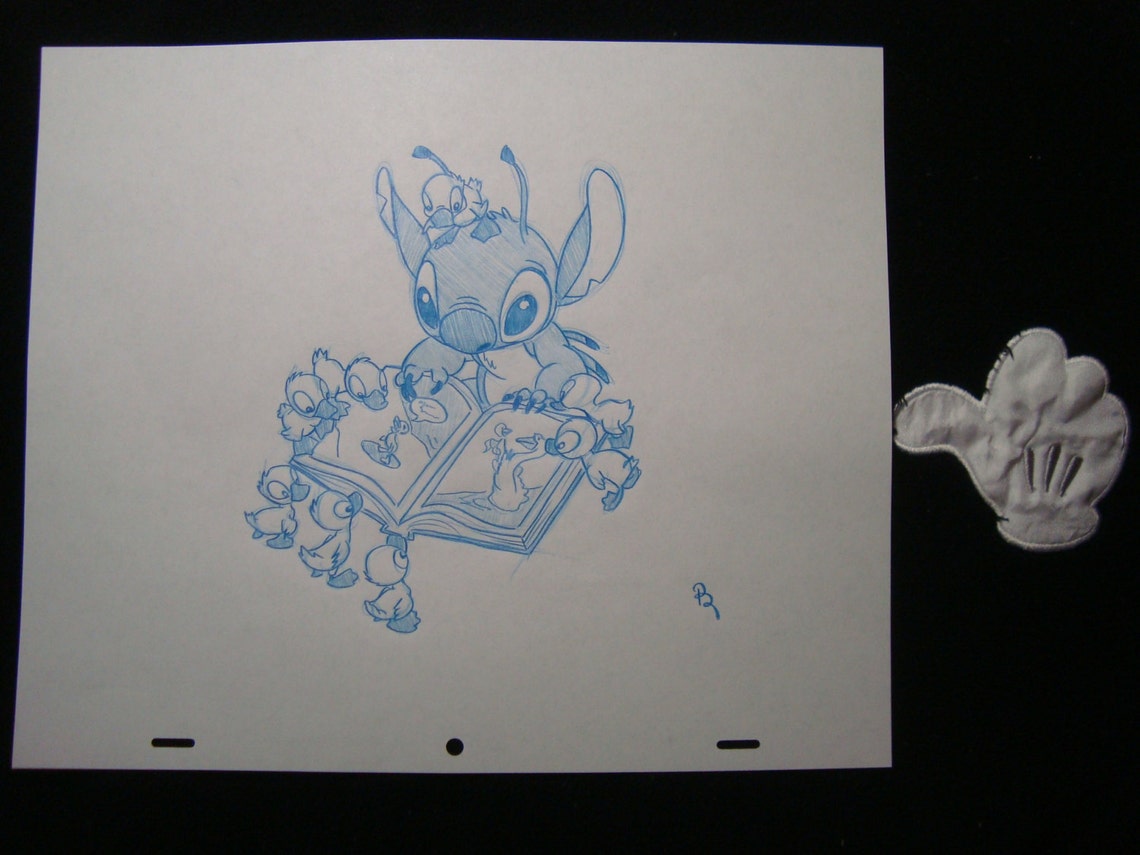 Disney-lilo and Stitch-lost-drawing-sketch-animation-signed - Etsy
