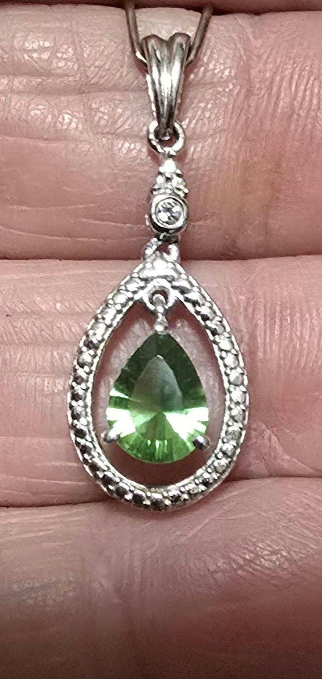 Intense Color Washington Helenite and White Topaz Penda 1.48ct Sz8 in ...