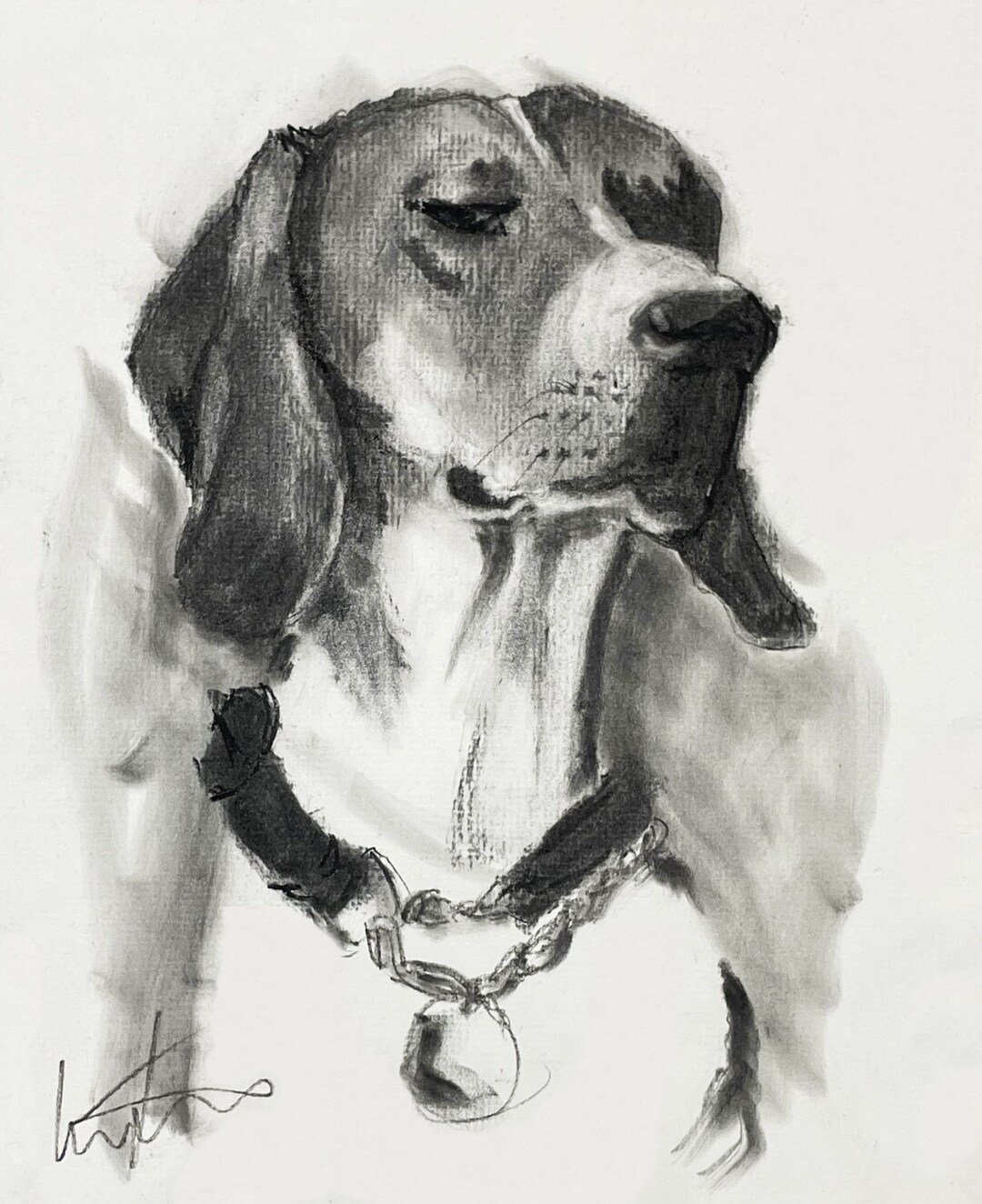 Custom Dog Charcoal Portrait From Photo I *perfect Gift Idea* - Etsy
