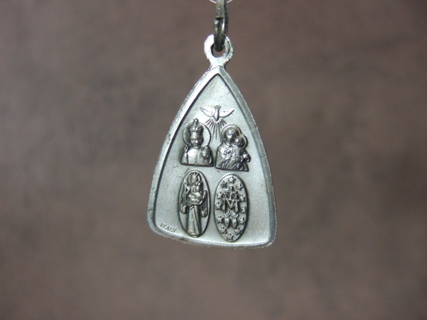 Vintage 4 Way Scapular Catholic Pendant Medal Art Deco Style 34x22mm ...