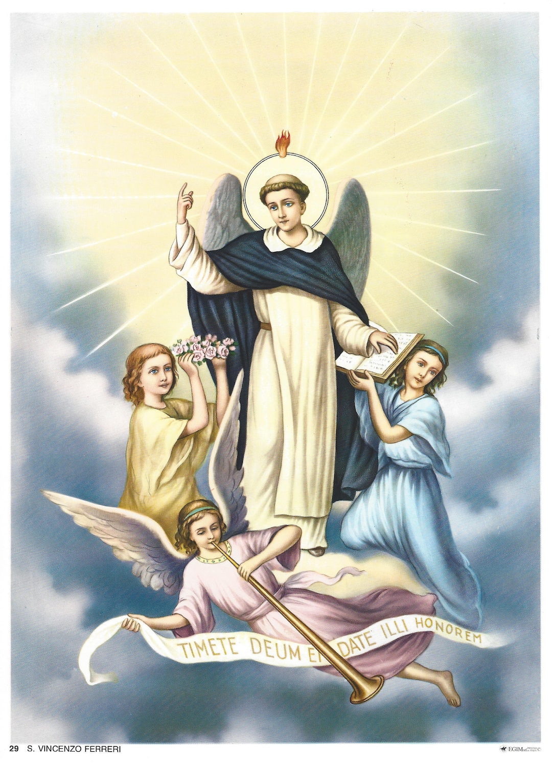 Saint Vincent Ferrer Religious Art Print Picture - 7 1/2" X 10" Ready ...