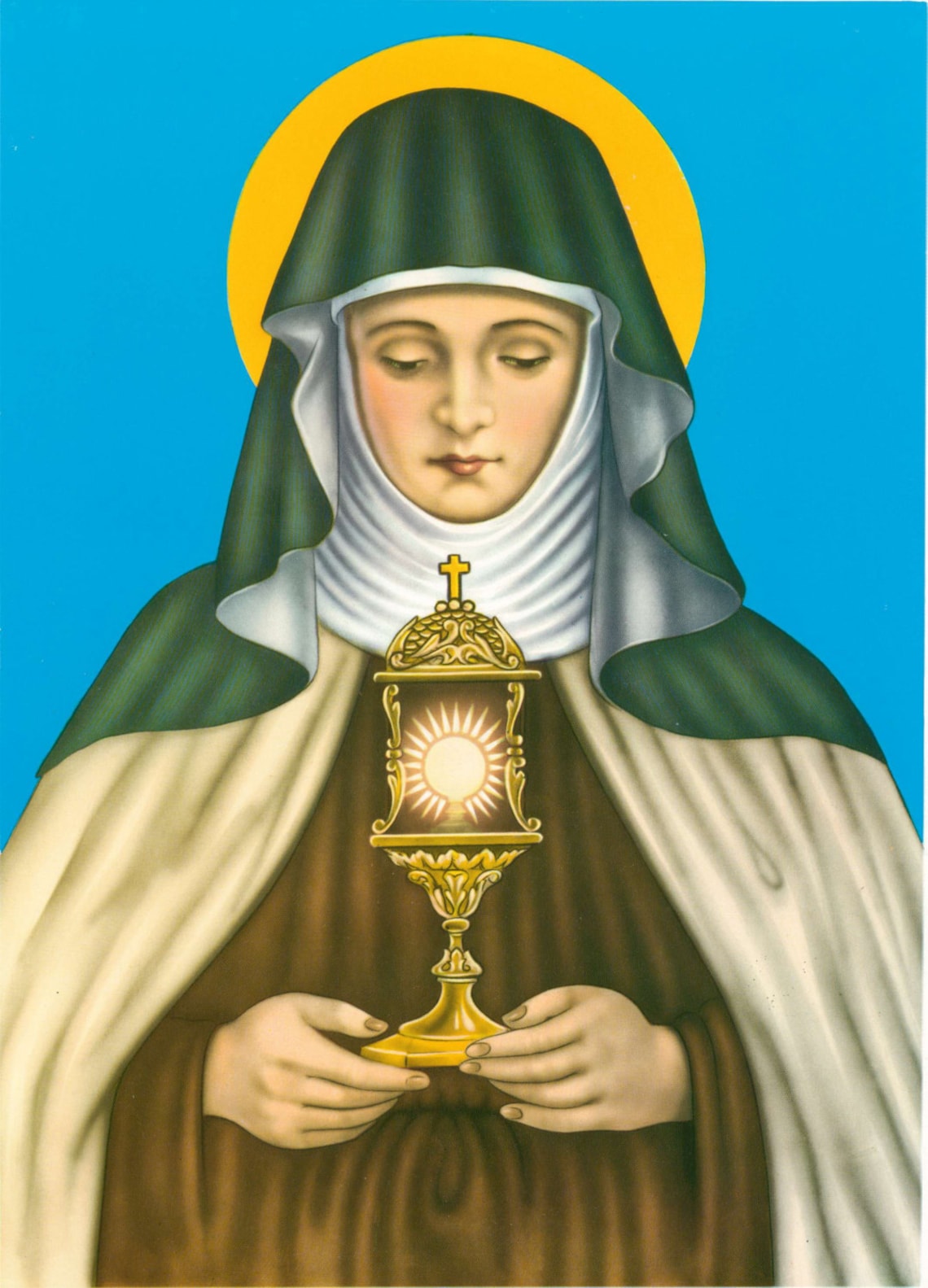 Saint Clare Catholic Art Print Picture 7 1/2 x | Etsy