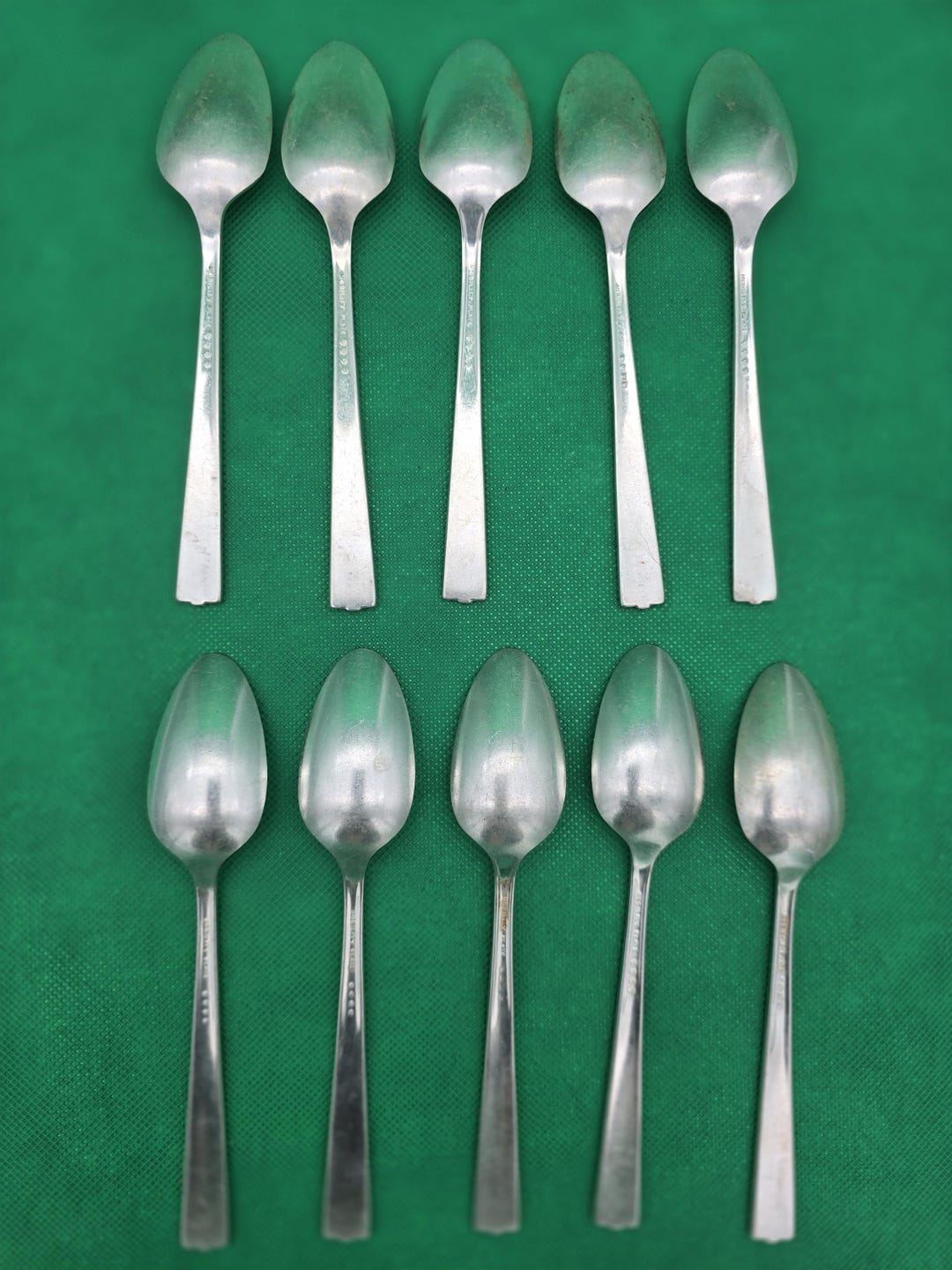 1937 Nobility Plate Caprice Pattern Consisting of 10 Teaspoons of ...