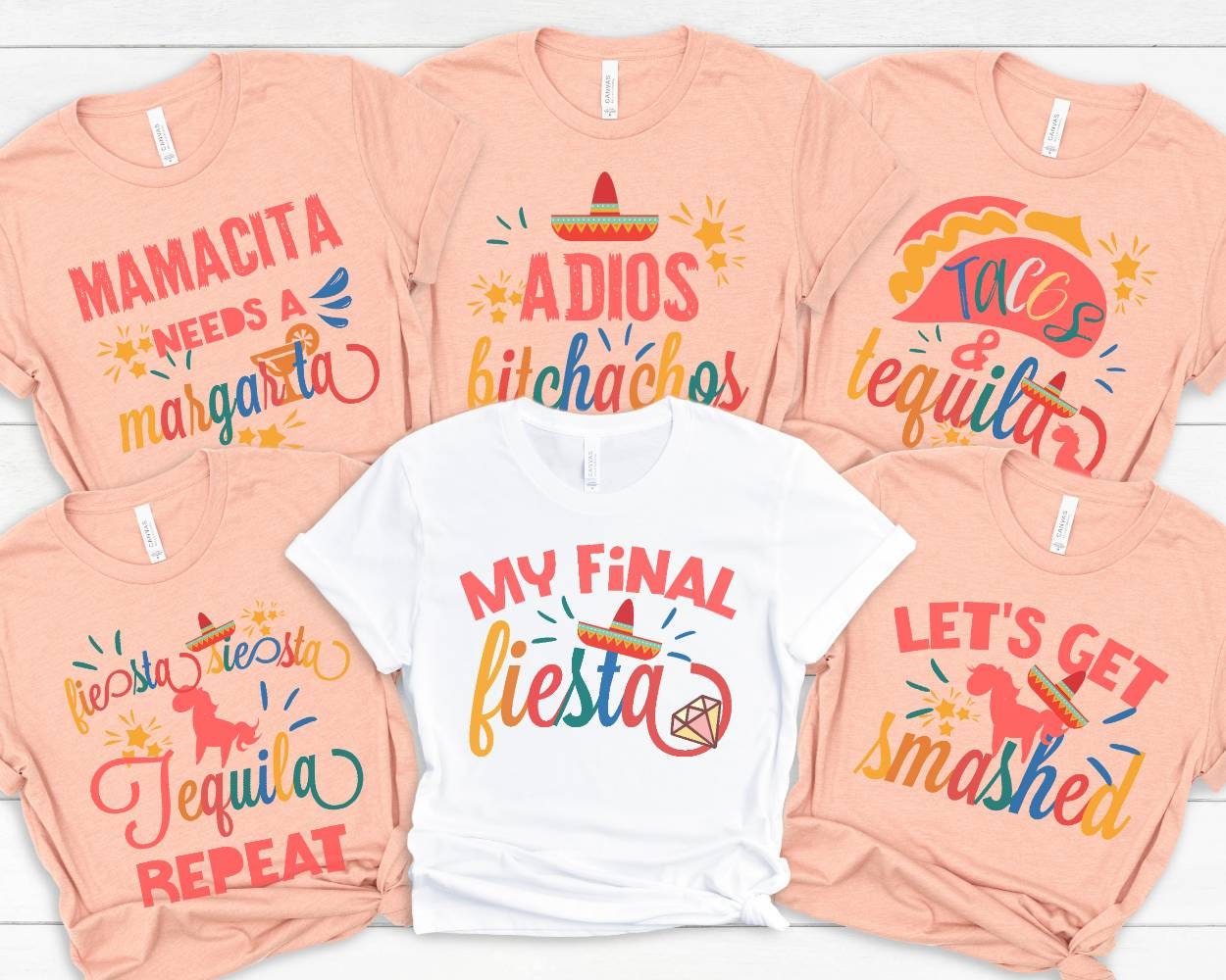 Final Fiesta Bachelorette Party Shirts, Nacho Average Bride Shirt ...