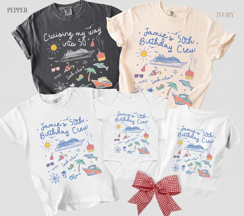 Personalized 50th Birthday Cruise 2026 Shirt, Custom Family Cruise ...