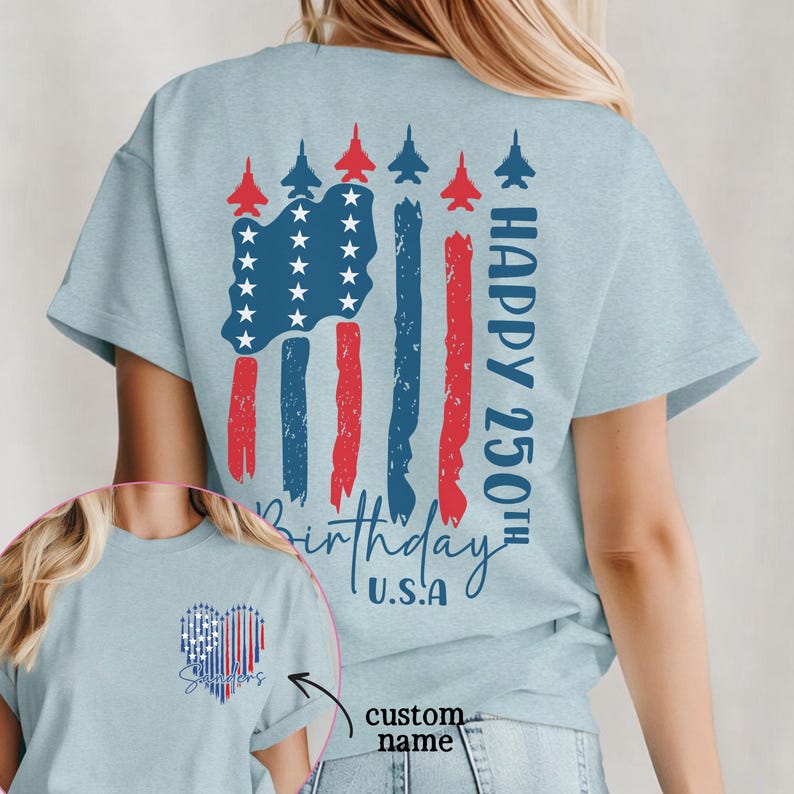 Comfort Colors® Custom USA 250th Birthday Shirt, 1776-2026 Independence ...
