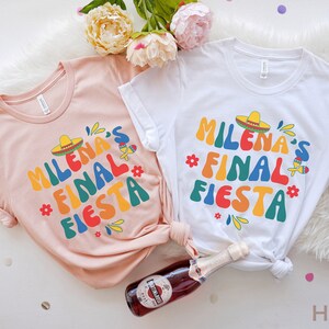 Personalized Final Fiesta Bachelorette Party Shirts, Retro Fiesta Squad ...