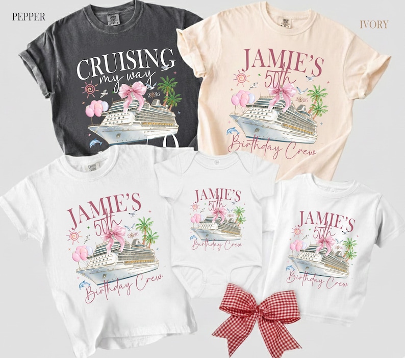 Personalized 50th Birthday Cruise 2026 Shirt, Custom Family Cruise ...