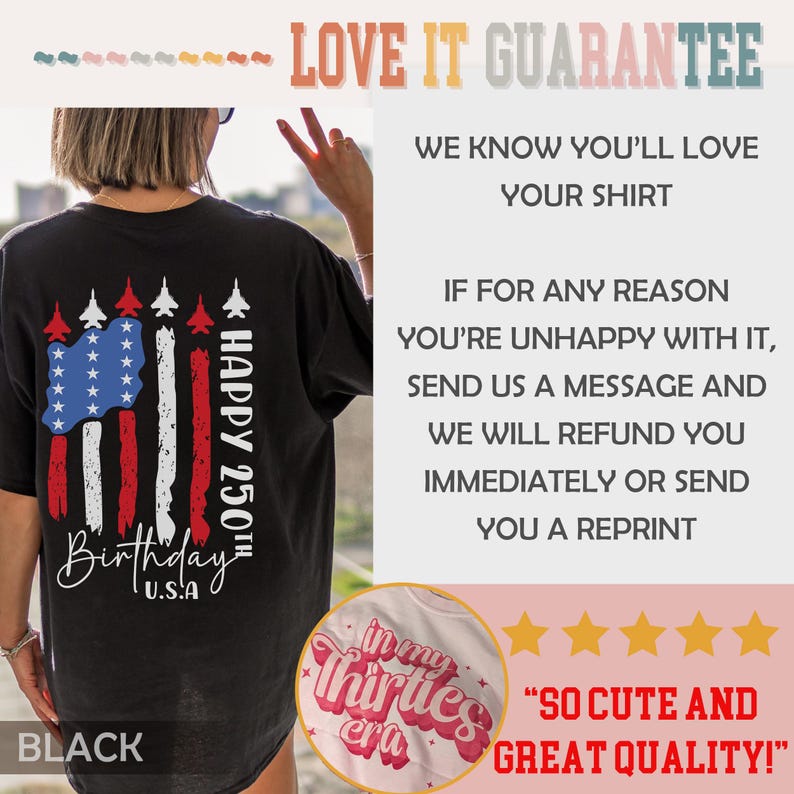 Comfort Colors® Custom USA 250th Birthday Shirt, 1776-2026 Independence ...