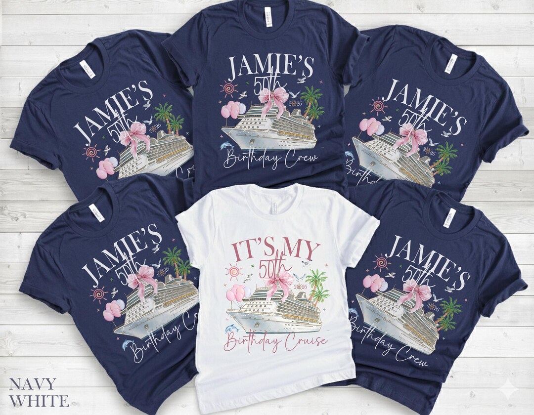 Personalized 50th Birthday Cruise 2026 Shirt, Custom Family Cruise ...