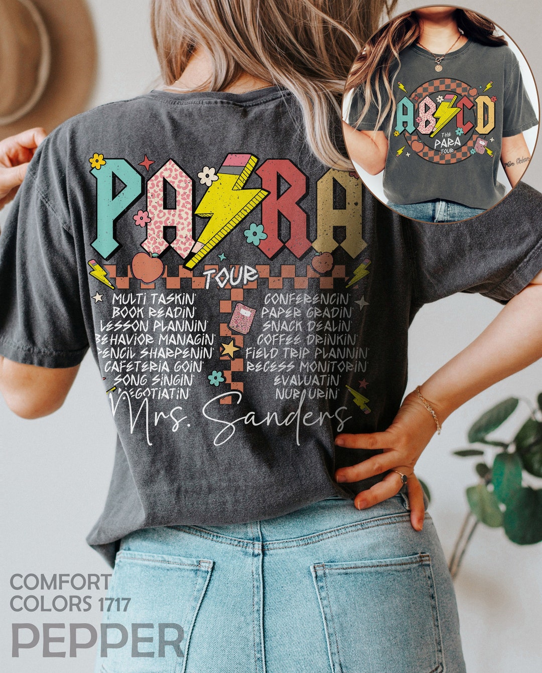 Para Tour Shirt, Funny Parapro Shirt, Custom Teacher T-shirt, ABCD Para ...