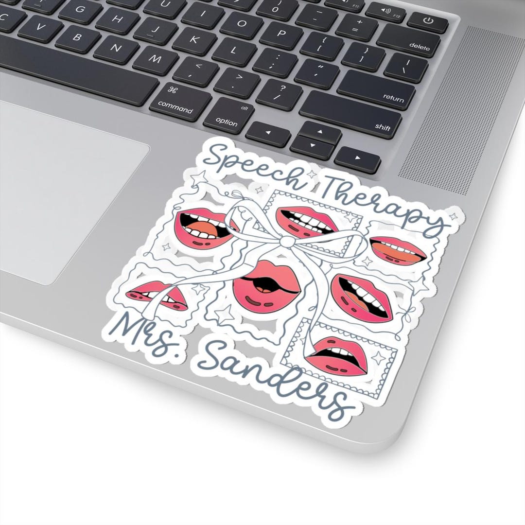 Custom Speech Therapy Sticker, Personalized Speech Therapist Sticker ...