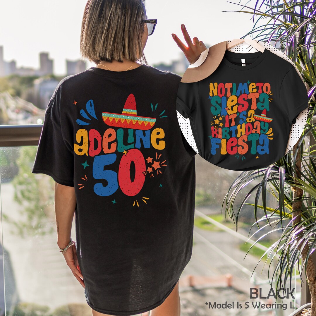 Retro 50th Fiesta Birthday Shirt Custom Last Name Tee Fiesta 50th