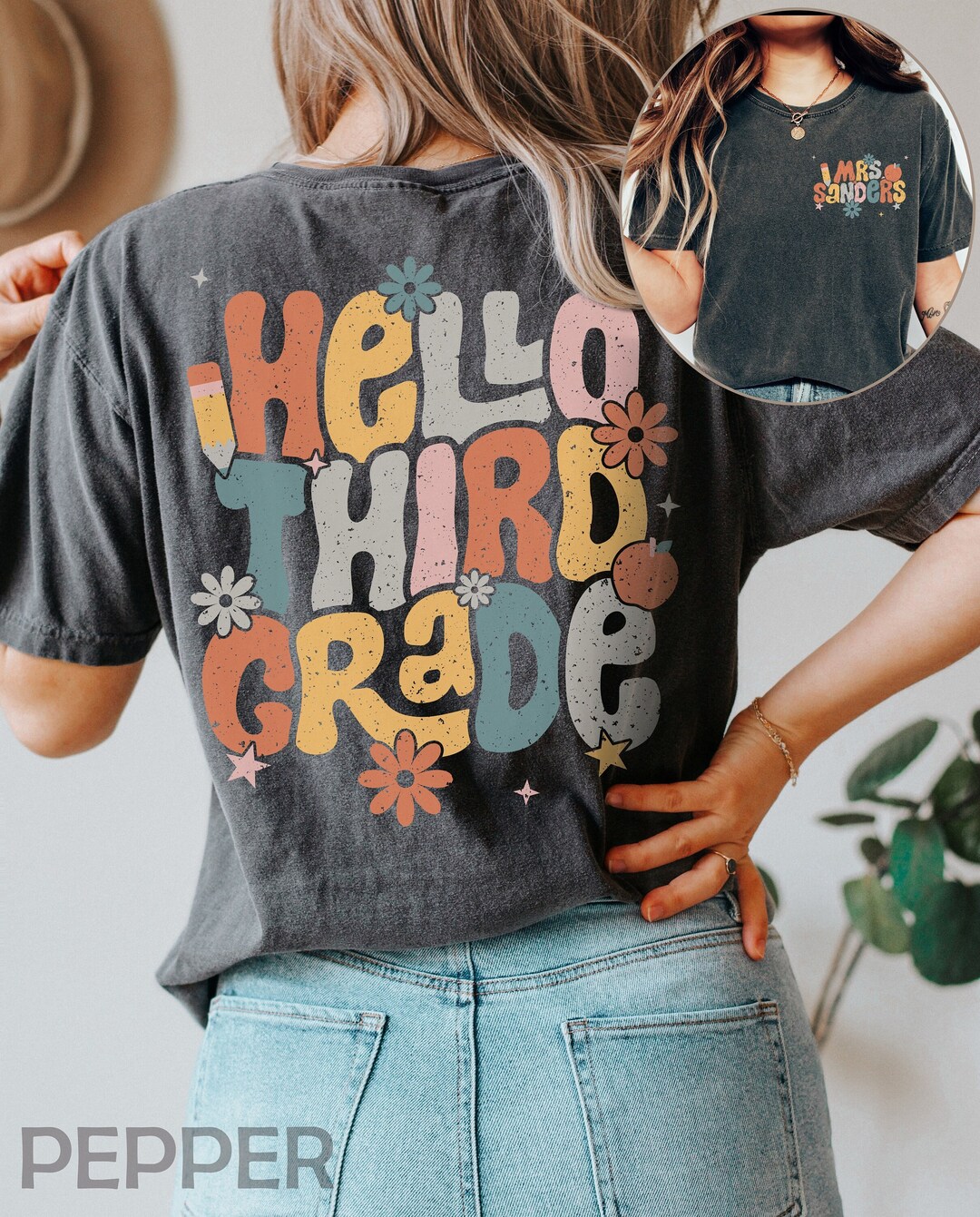 Personalized Third Grade Teacher Shirt, Happy First Day of School Shirt ...