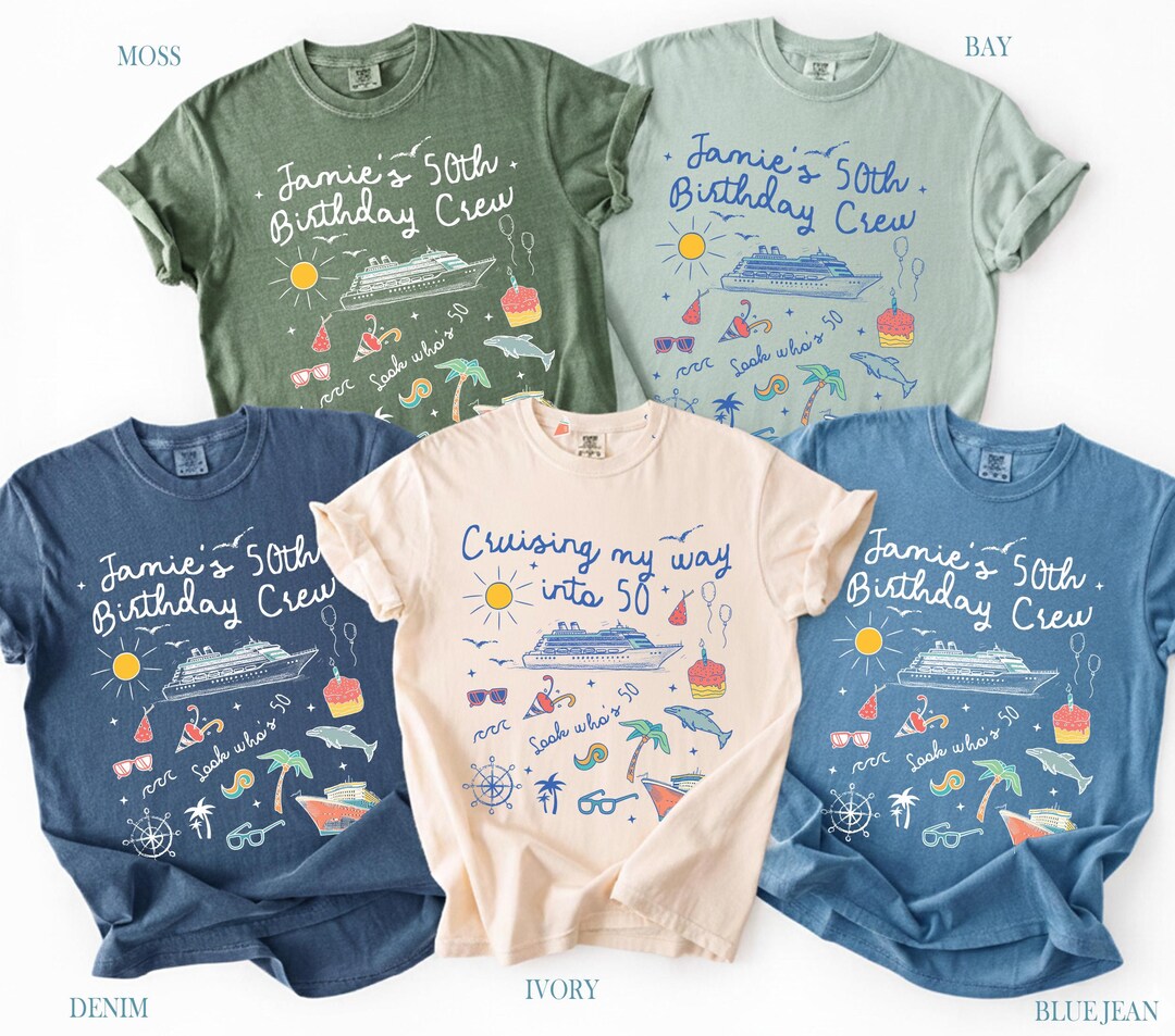 Personalized 50th Birthday Cruise 2026 Shirt, Custom Family Cruise ...
