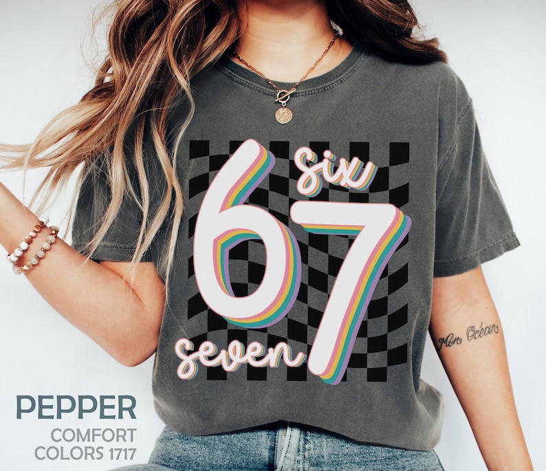 Six Seven Meme PNG Design Sublimation DTF, 6 7 Memes PNG, Funny Number ...