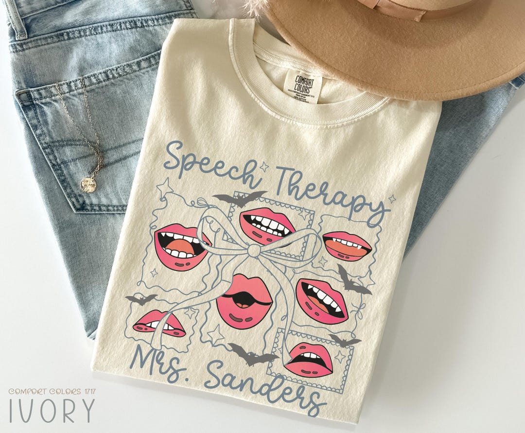 Custom Speech Therapy Comfort Colors® Shirt, Halloween Speech Therapist ...