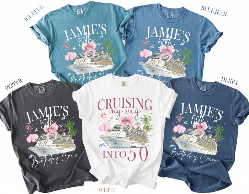 Personalized 50th Birthday Cruise 2026 Shirt, Custom Family Cruise ...