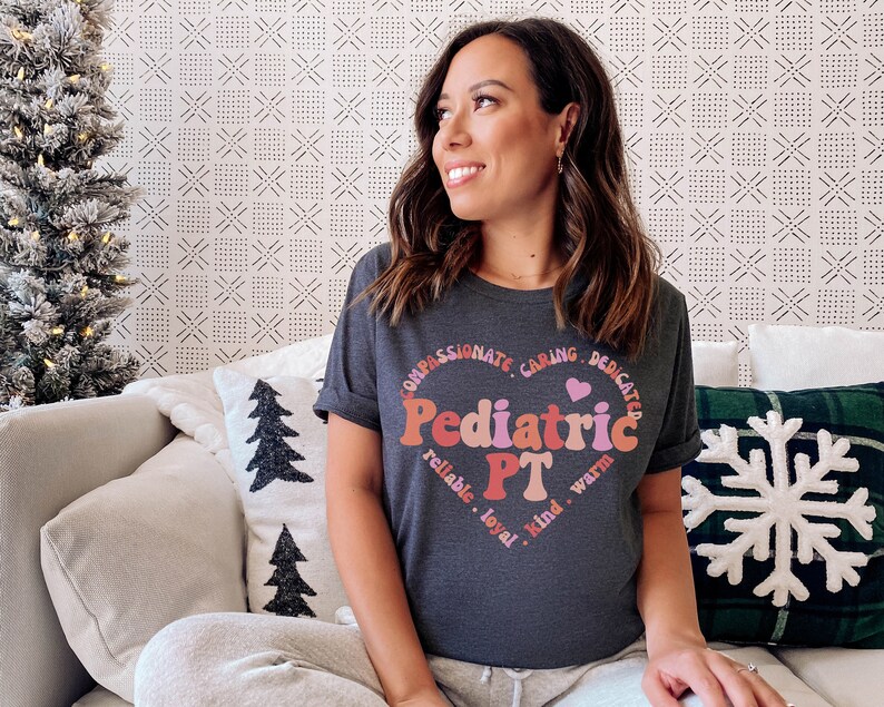 Pediatric Physical Therapy Heart Shirt, Trendy Physical Therapist ...