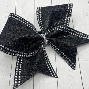 Cheer Bow With Rhinestone Trim Cheer Bow White Rhinestone Cheer Bow ...