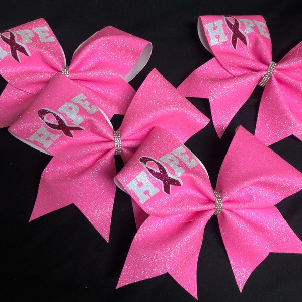 Breast Cancer Cheer Bow Svg - Etsy
