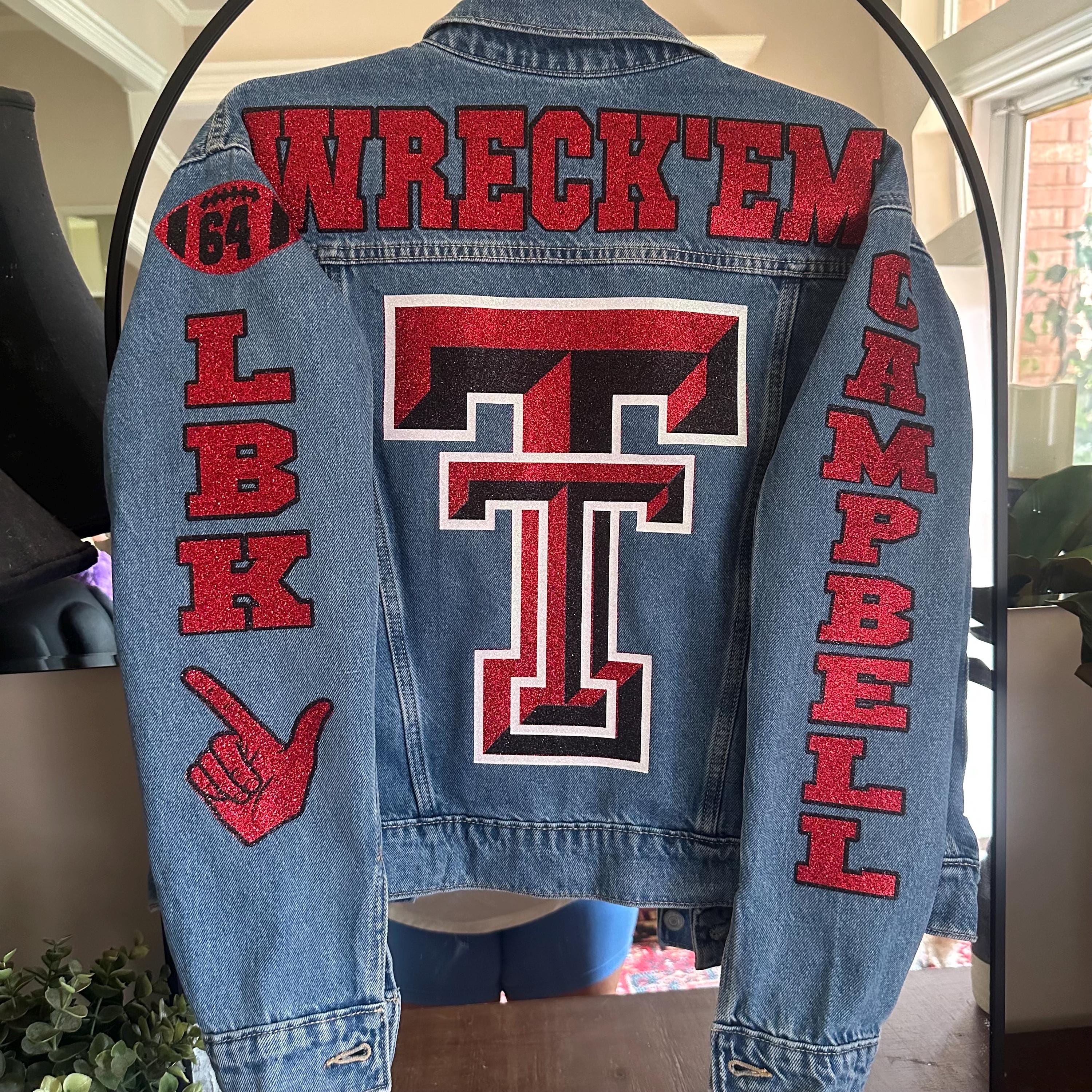 High School Jean Jacket Custom Game Day Denim Jacket Mom Football ...