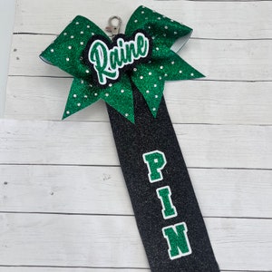 Pin Me Bag Tag Cheer Pin Me Gift Competition Cheer Gift Hot Pink Bag ...