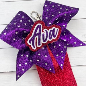 Neon Pink Pin Me Ribbon With Rhinestones Pin Me Bow Cheer Pins Cheer Bow Bag Tag Cheer Clothes ...