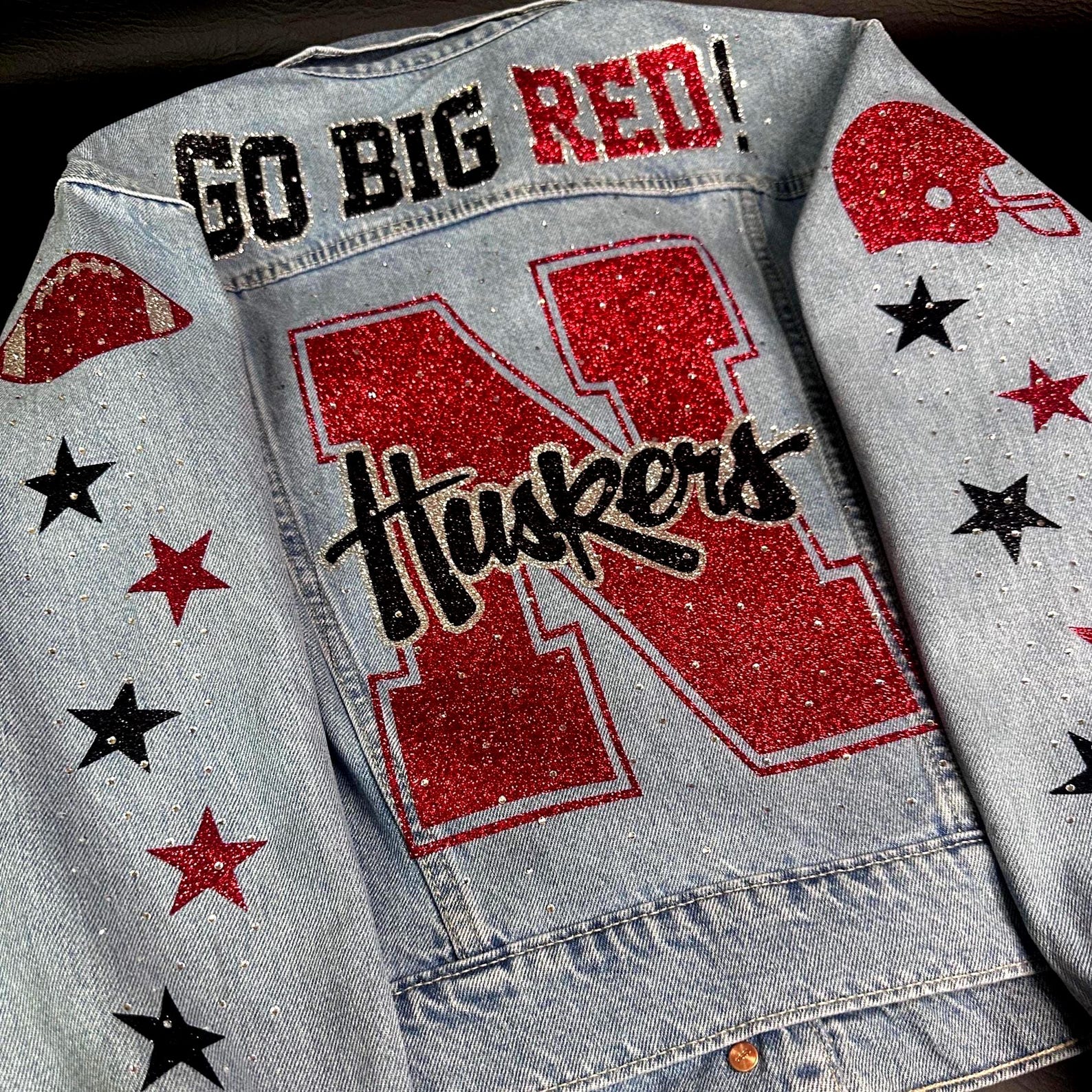 Custom Jean Jacket Game Day Denim Jacket Custom Team Jacket Mom ...