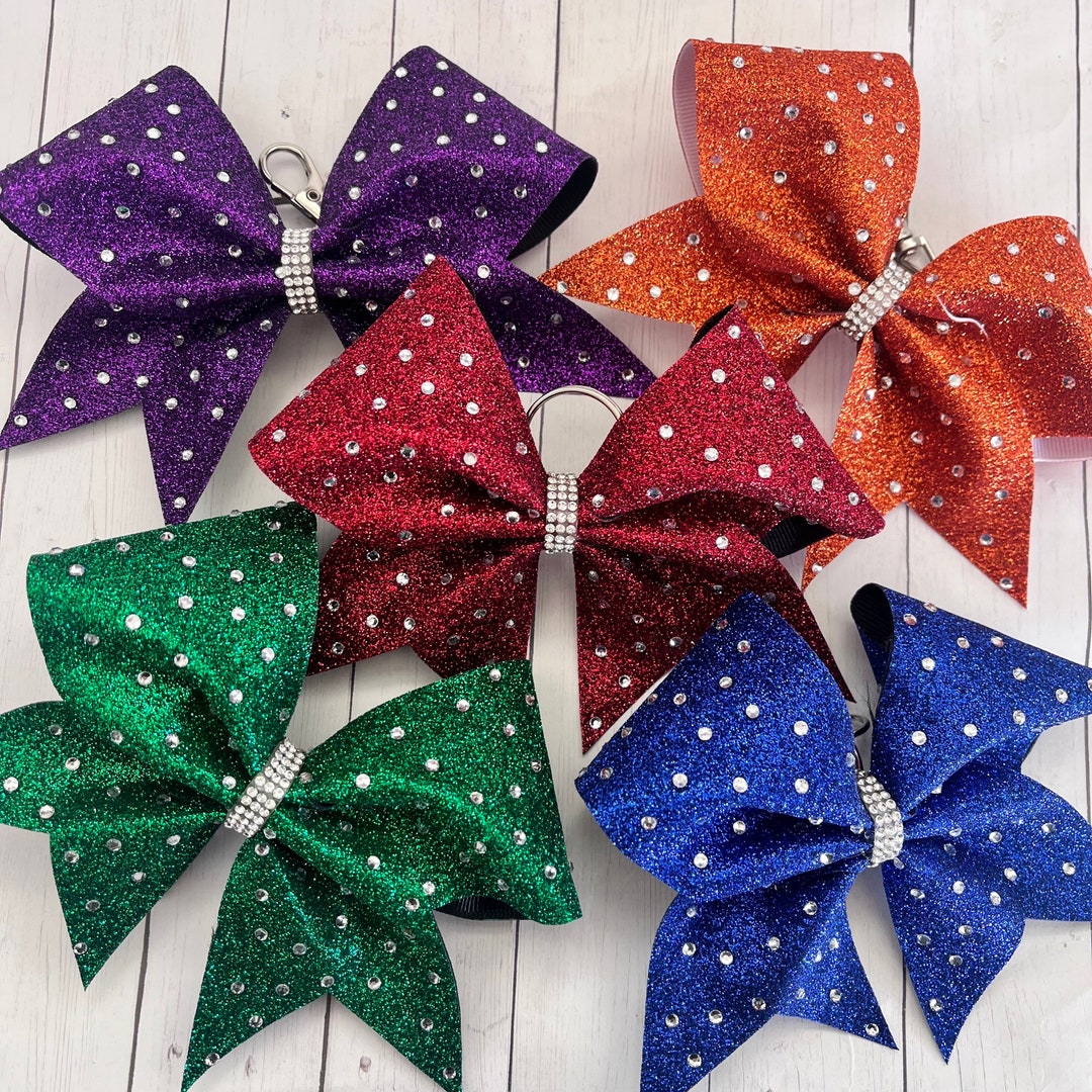 Cheer Bow Bag Keychain Bow Lobster Clip Cheerleader Gift Idea Keychain ...