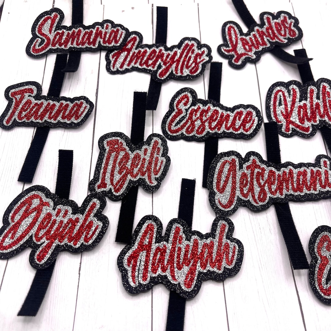 Bow Center With Velcro Strap Personalized Bow Center Custom Cheer Bow ...