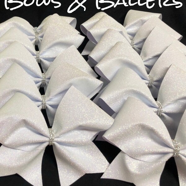 White Cheer Bow - Etsy