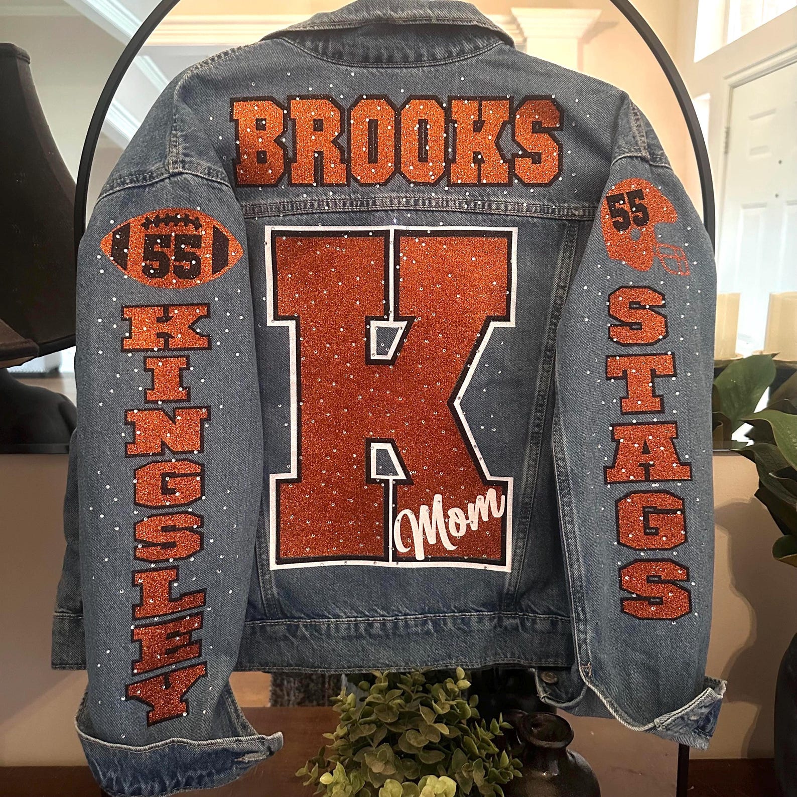 High School Cheer Jean Jacket Custom Game Day Denim Jacket Cheer Mom ...