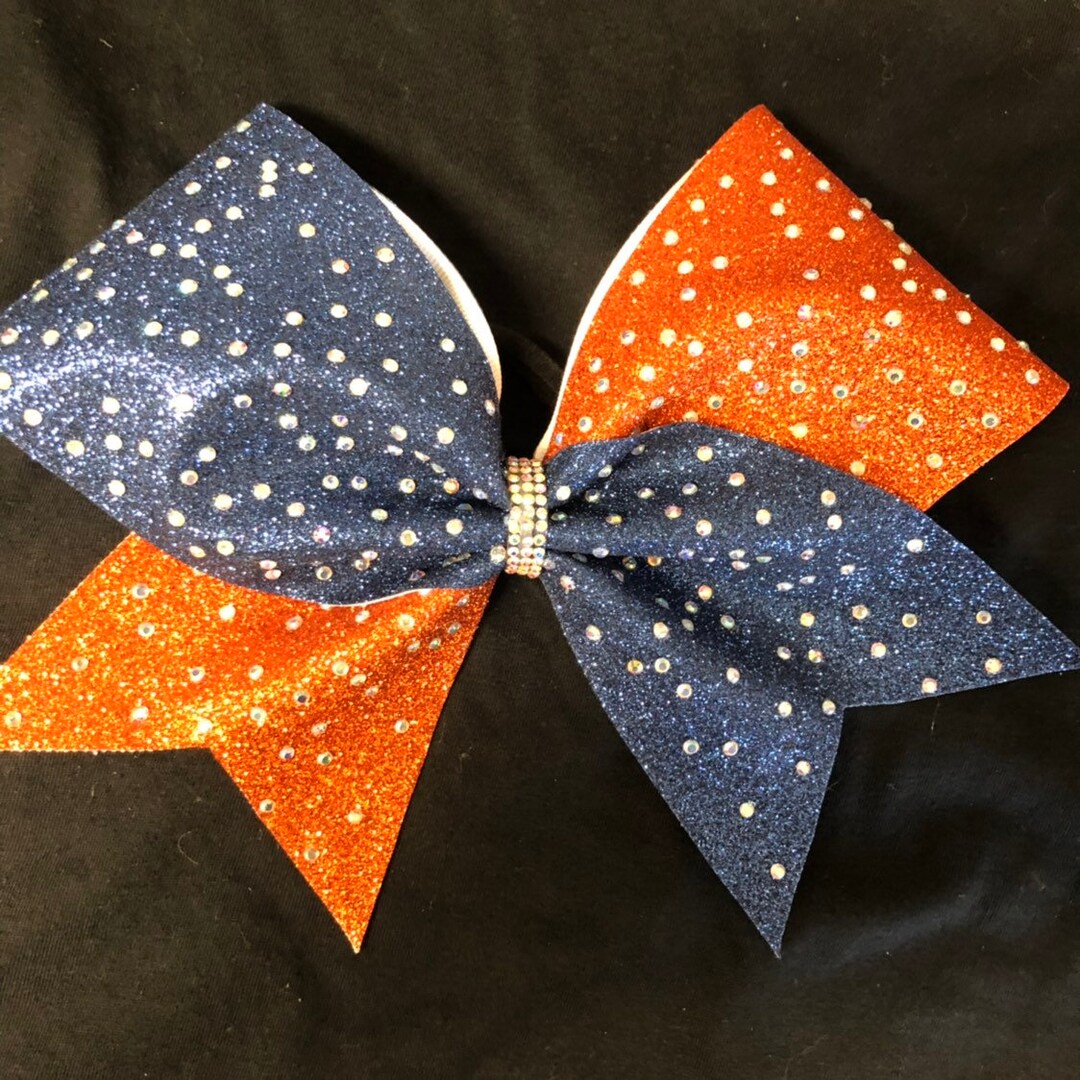 Cheer Bow Ticktock Cheer Bow Competition Cheer Bow Orange and - Etsy