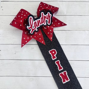 Pin Me Bag Tag Cheer Pin Me Gift Competition Cheer Gift Hot Pink Bag ...