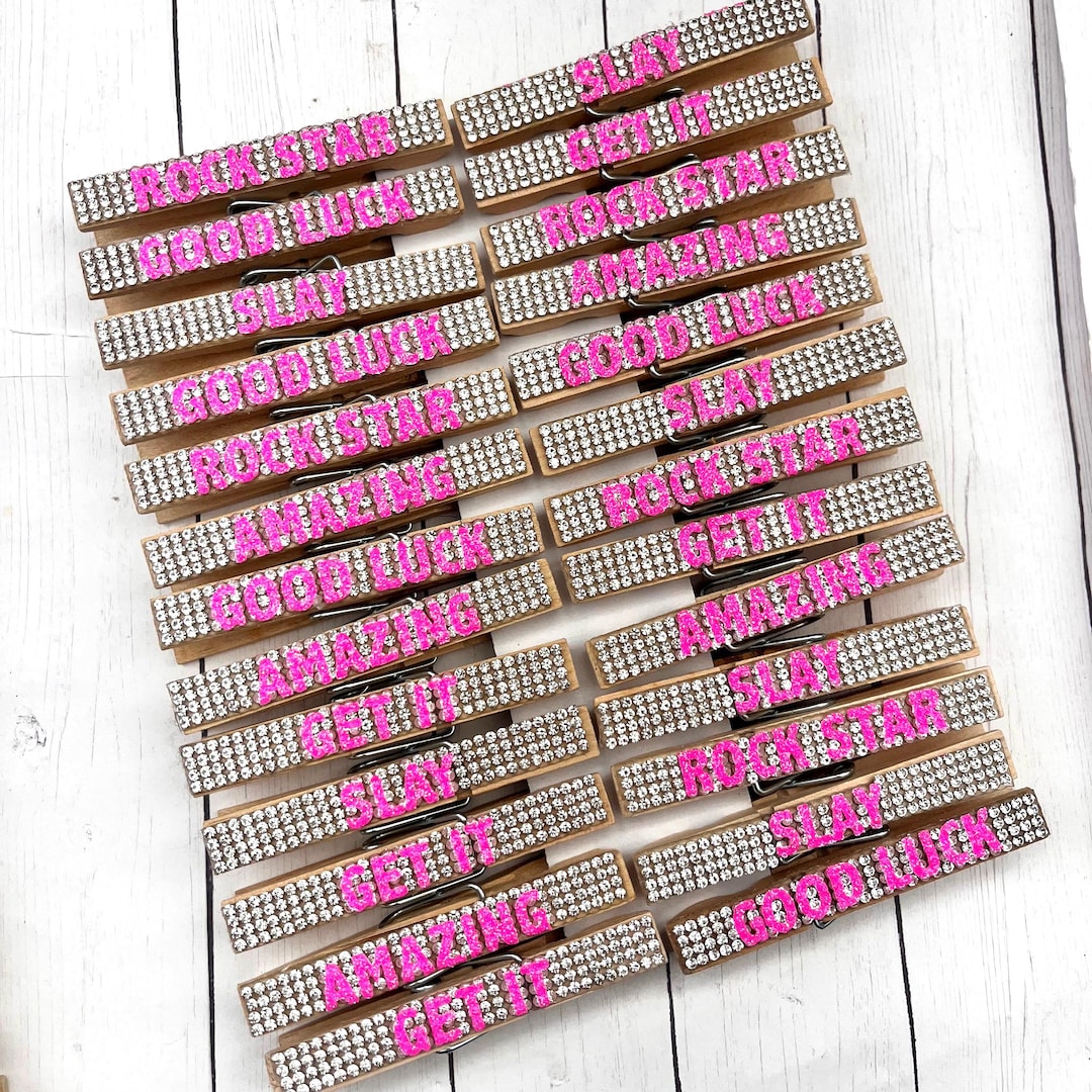 Cheer Pins With Rhinestone Pin Me Clothes Pins Cheer Pin Sets Cheer Clothes Pins Bulk Custom ...