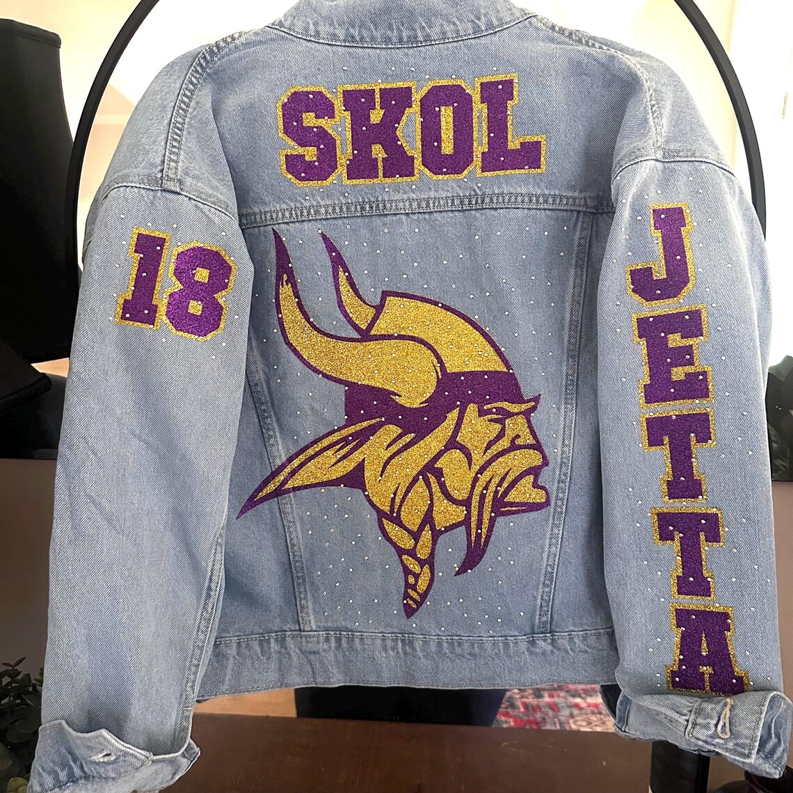 High School Cheer Jean Jacket Custom Game Day Denim Jacket Cheer Mom ...