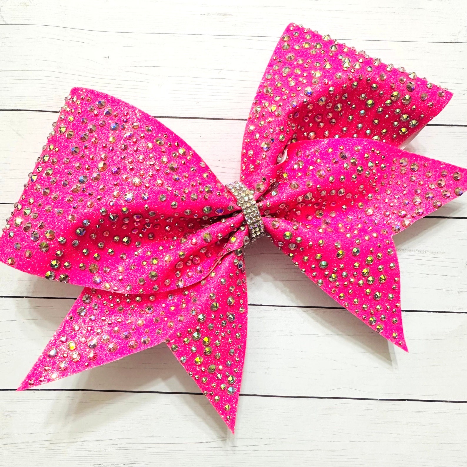 Cheer Bow Glitter With Rhinestones Cheer Competition Bow Cheer Bow With ...