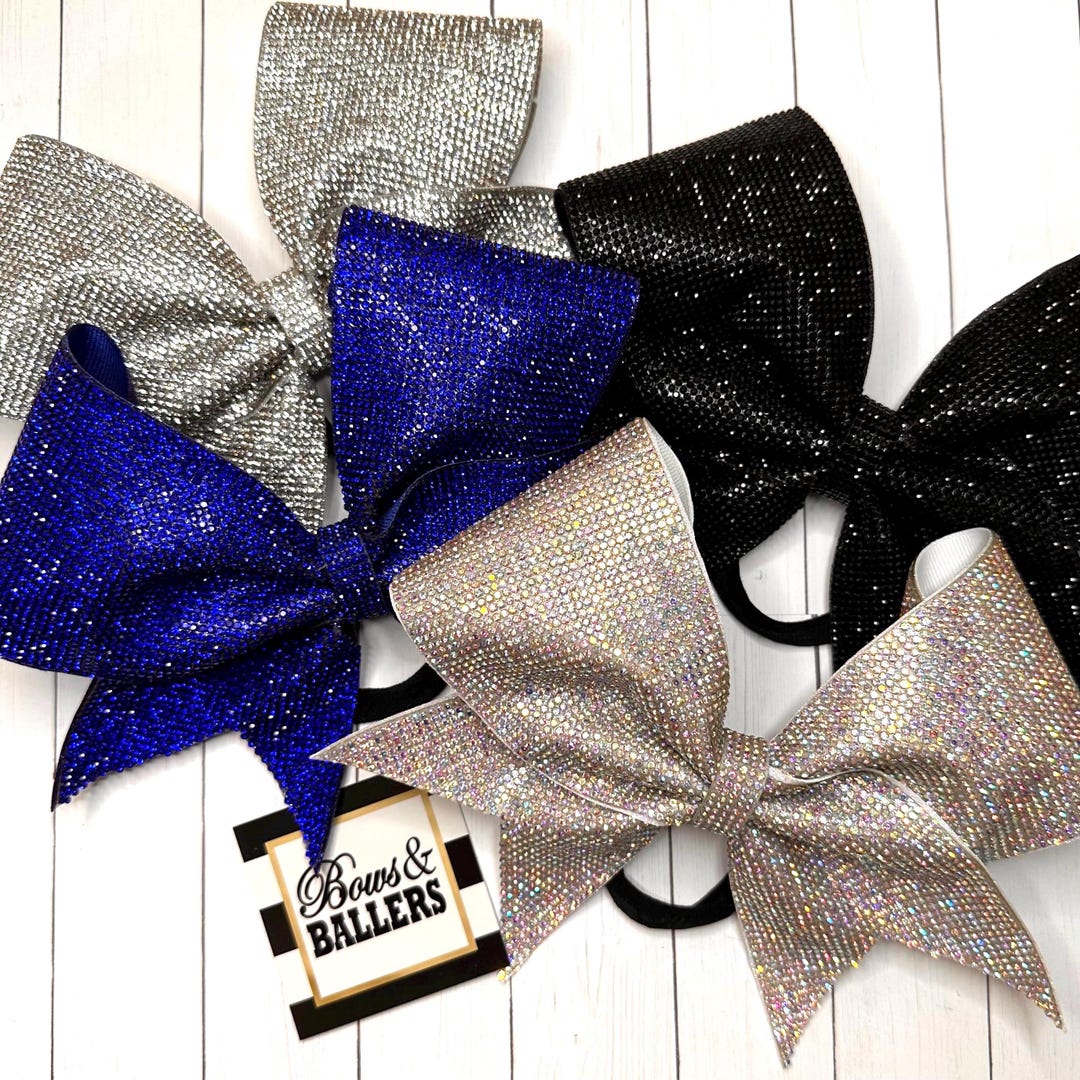 Rhinestone Cheer Bow Mega Bling Cheer Bow Full Rhinestone Bow Team ...