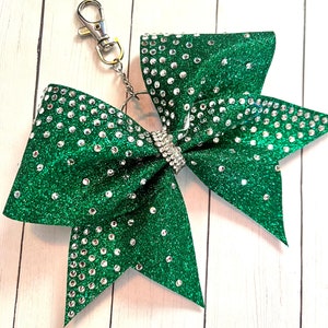 Black Rhinestone Keychain Bow, Cheerleader Gift Idea, Keychain Bow ...