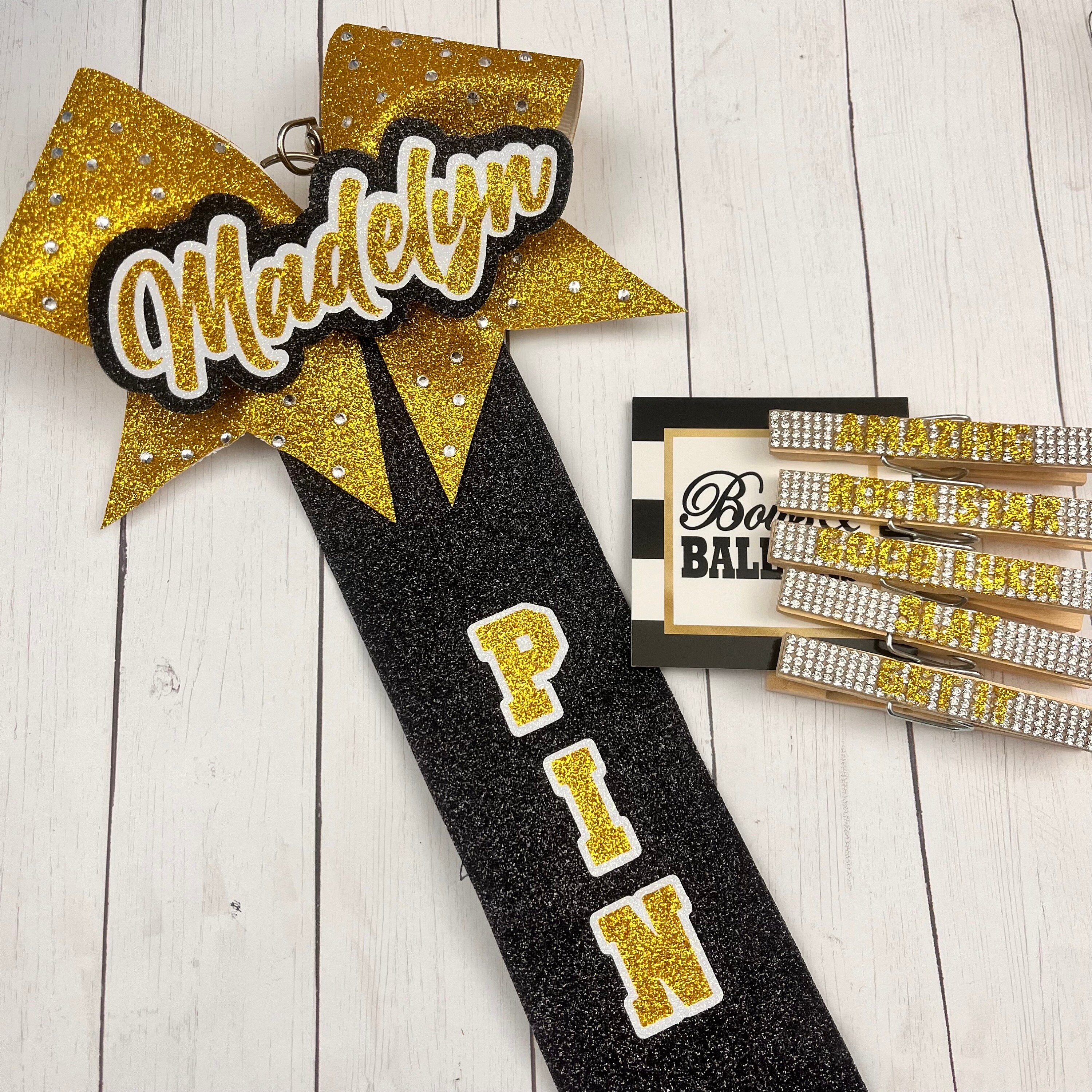 Red Pin Me Bow Cheer Gift Competition Cheer Gift for National Cheer ...
