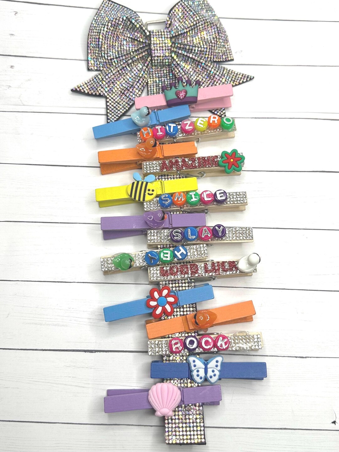 Pin Me Holder Rhinestone Bow for Competition Cheer Gift Pin Me Keychain ...