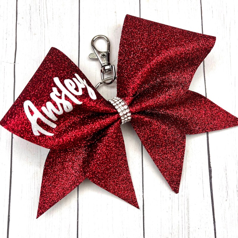 Cheer Bow Key Chain - Etsy