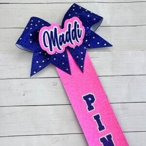 Pin Me Ribbon With Rhinestones Pin Me Bow Cheer Pins Cheer Bow Bag Tag Cheer Clothes Pins Custom ...