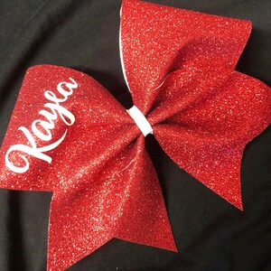 Team Cheer Bows Custom With Name Cheer Squad Bows Stiff Glitter Custom ...