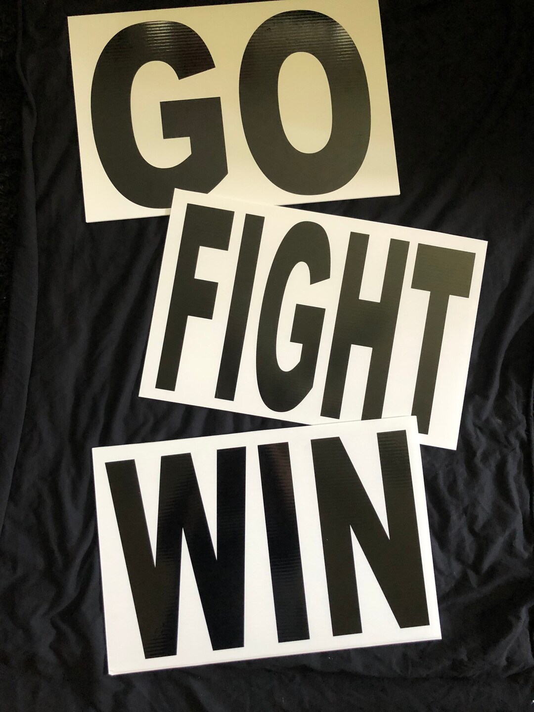 Cheer Sign Set 18x 12 Go-fight-win Cheerleading - Etsy