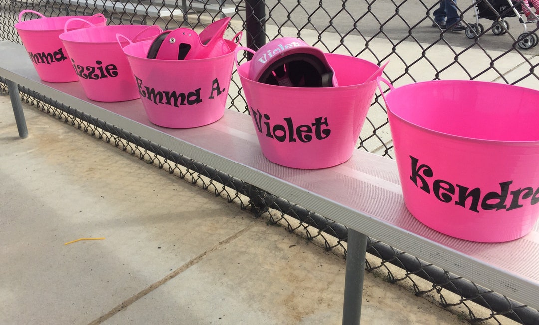 DECALS for Dugout Buckets Name for Gift Basket Bucket With Name to Hold ...