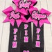 Pin Me Bag Tag Neon Pink With Rhinestones Pin Me Bow Cheer Pins Cheer Bow Bag Tag Cheer Clothes ...