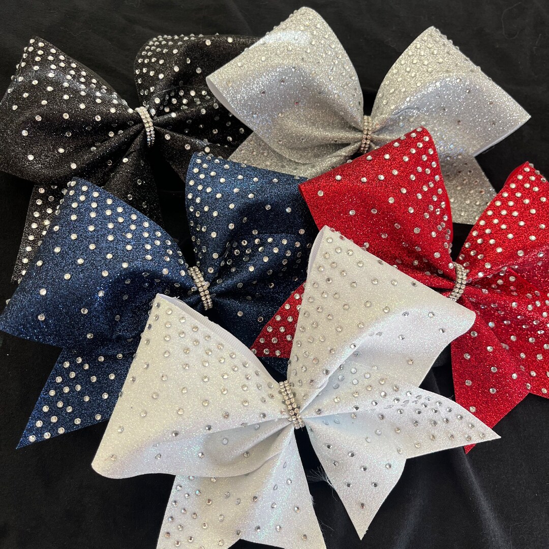 Cheer Bow Rhinestone Bow for Competition Bow All Star Cheer Bow Team ...